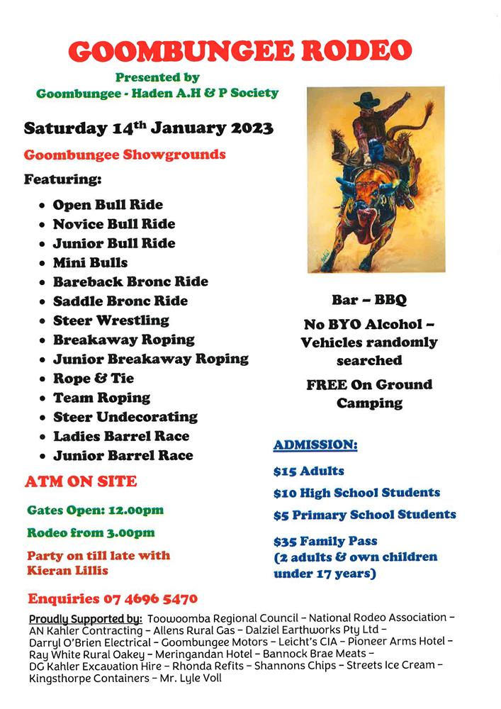 National Rodeo Association - Goombungee - ALL ROUND